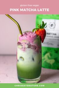 Pink matcha latte - Chris says nature